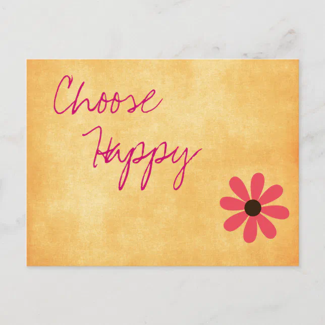 Inspirational Happy Message Postcard | Zazzle
