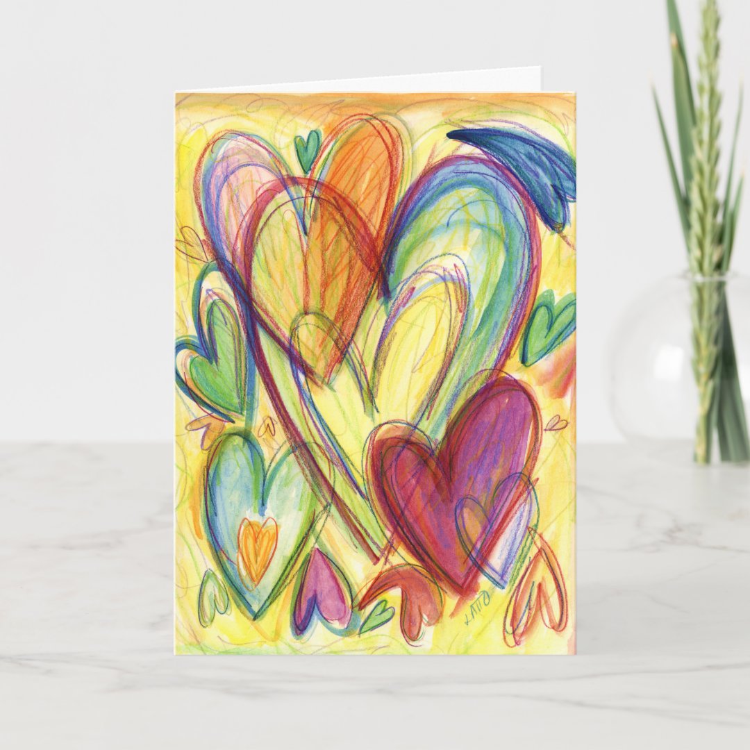 Inspirational Healing Hearts Card | Zazzle
