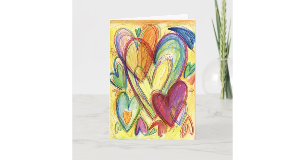 Inspirational Healing Hearts Card | Zazzle