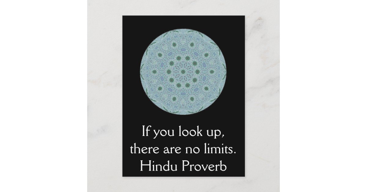 inspirational Hindu Proverb from India Postcard | Zazzle