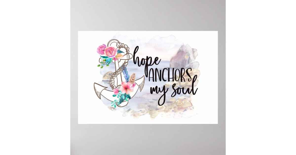 Inspirational hope word art poster | Zazzle