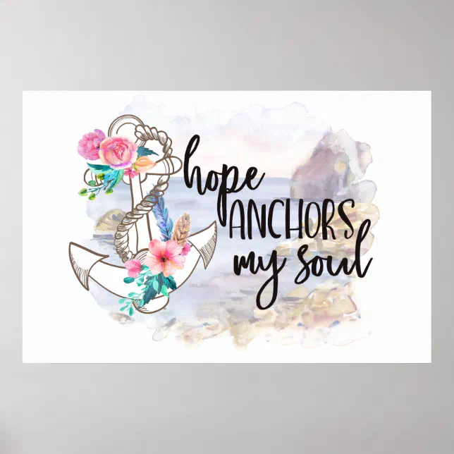 Inspirational hope word art poster | Zazzle