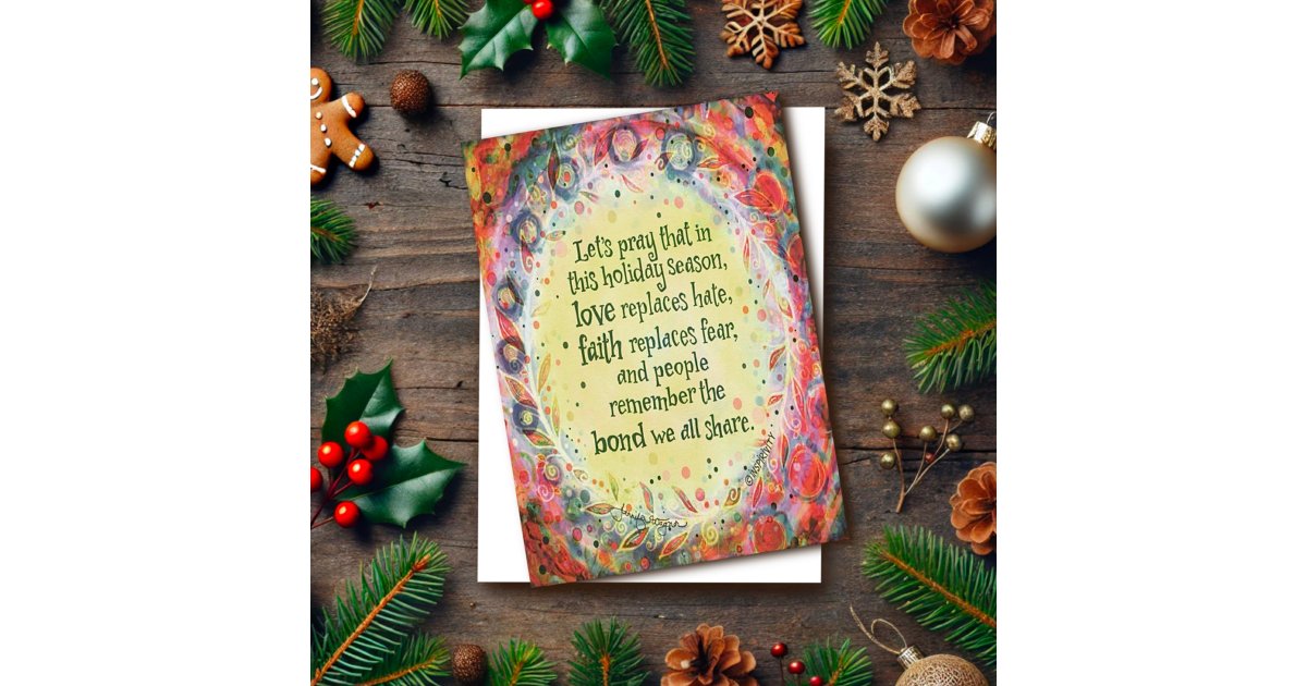 Inspirational Hopeful Holiday Season Christmas Card | Zazzle