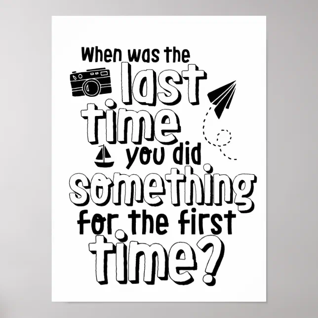 Inspirational Life Adventure Travel Quote Poster | Zazzle