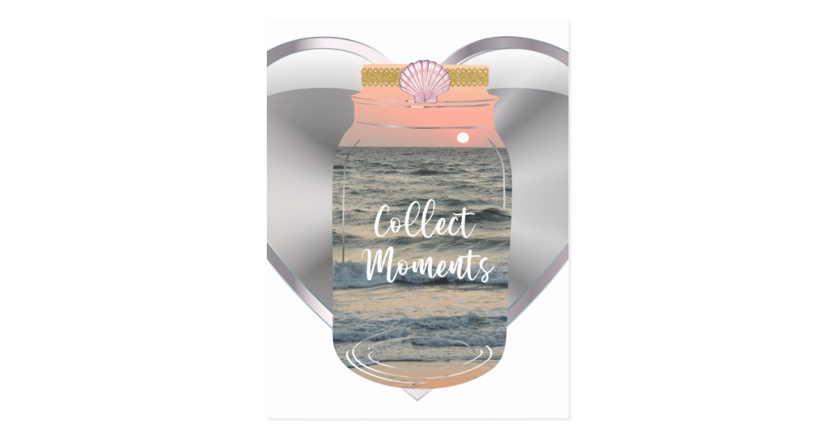 Inspirational Life Collect Moments Jar Postcard | Zazzle.com