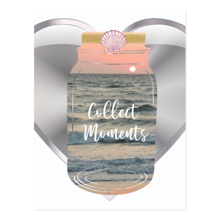 Inspirational Life Collect Moments Jar Postcard | Zazzle.com