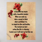 Inspirational Life Is A Blessing Quote Poster | Zazzle