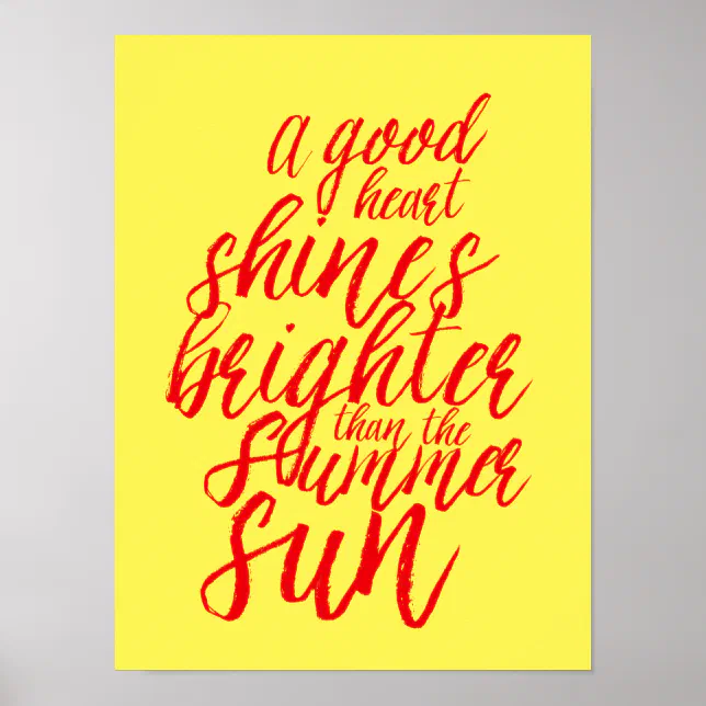 Inspirational Life Quote Hand Lettering Poster | Zazzle