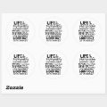 Inspirational Life Quote Photography Photographer Classic Round Sticker ...