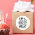 Inspirational Life Quote Photography Photographer Classic Round Sticker ...