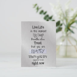 Inspirational Life Quote Postcard | Zazzle