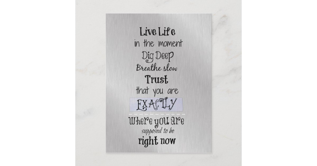 Inspirational Life Quote Postcard | Zazzle