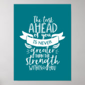 Inspirational Life Quote The Strength Within You Poster | Zazzle