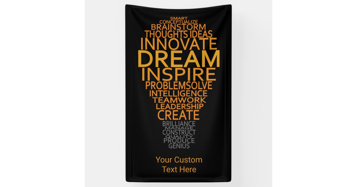 Inspirational Light Bulb custom banner | Zazzle