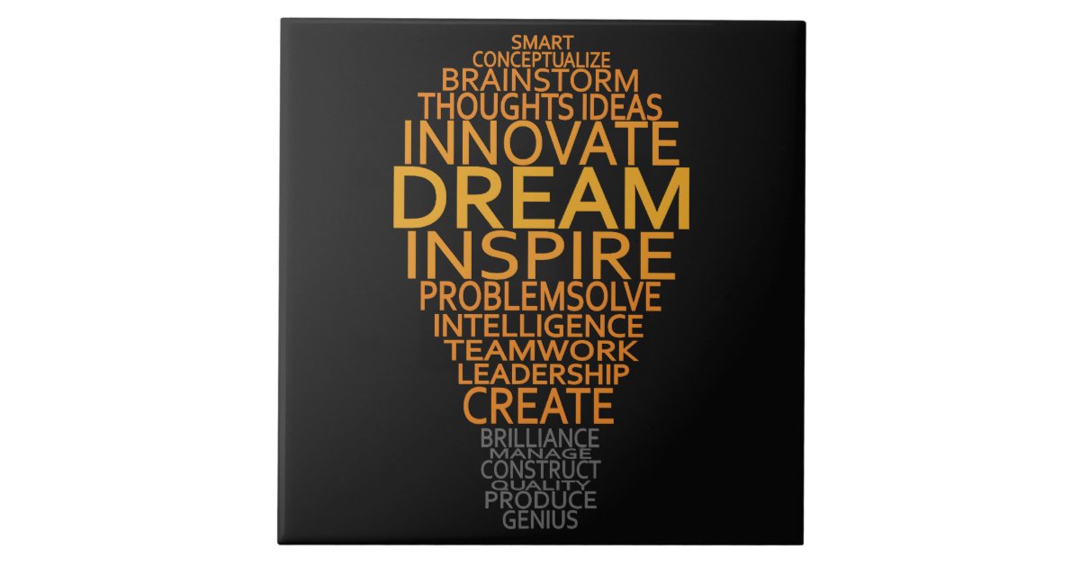 Inspirational Light Bulb custom ceramic tiles | Zazzle
