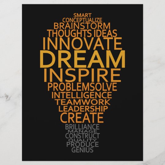 Inspirational Light Bulb custom flyers | Zazzle.com