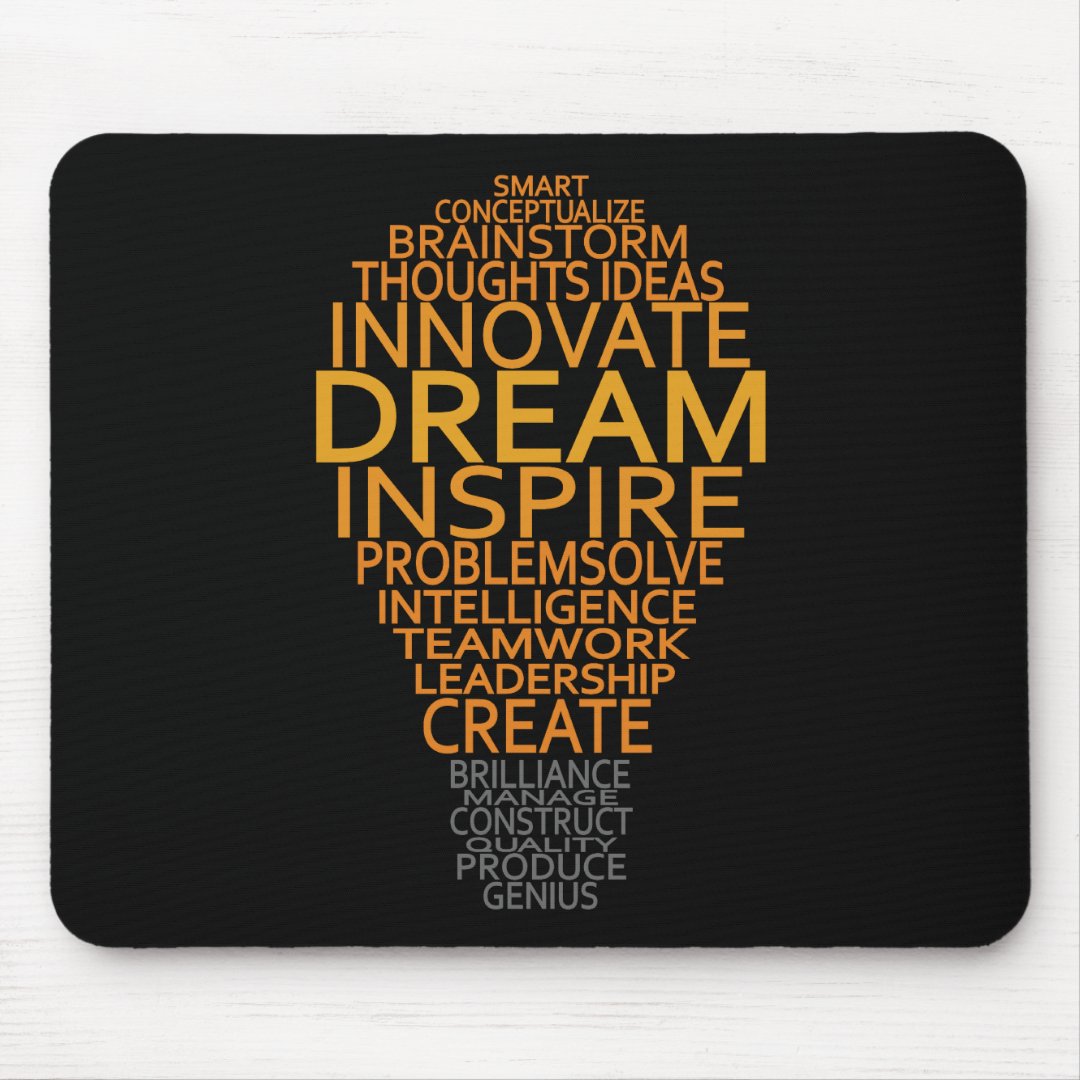 Inspirational Light Bulb custom mousepad | Zazzle