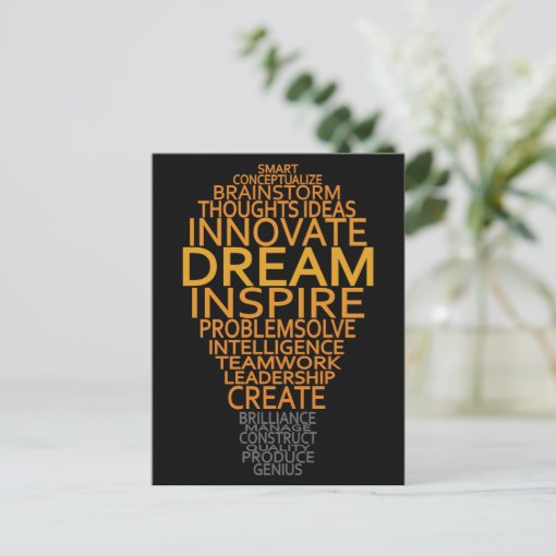 Inspirational Light Bulb custom postcard | Zazzle