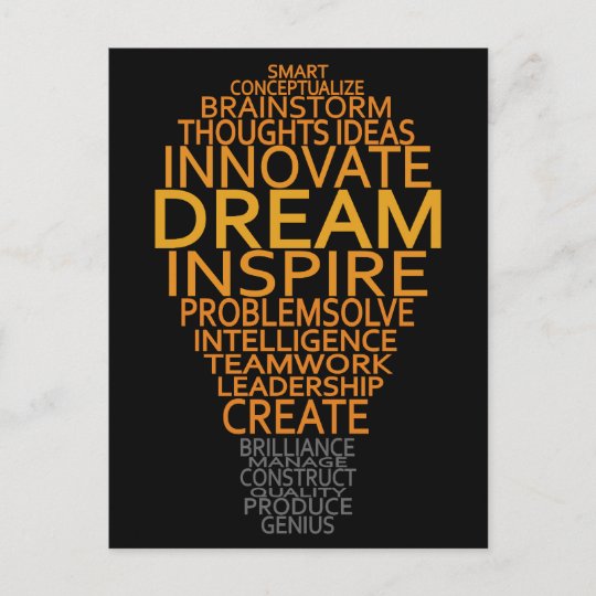 Inspirational Light Bulb custom postcard | Zazzle.com