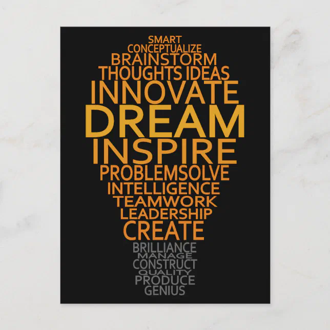 Inspirational Light Bulb custom postcard | Zazzle