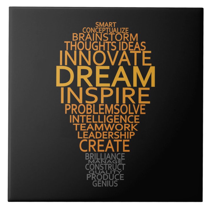 Inspirational Light Bulb custom tiles | Zazzle