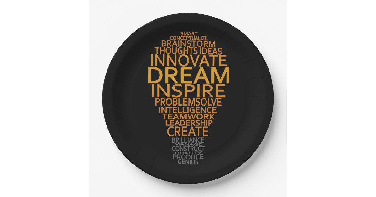 Inspirational Light Bulb paper plates | Zazzle