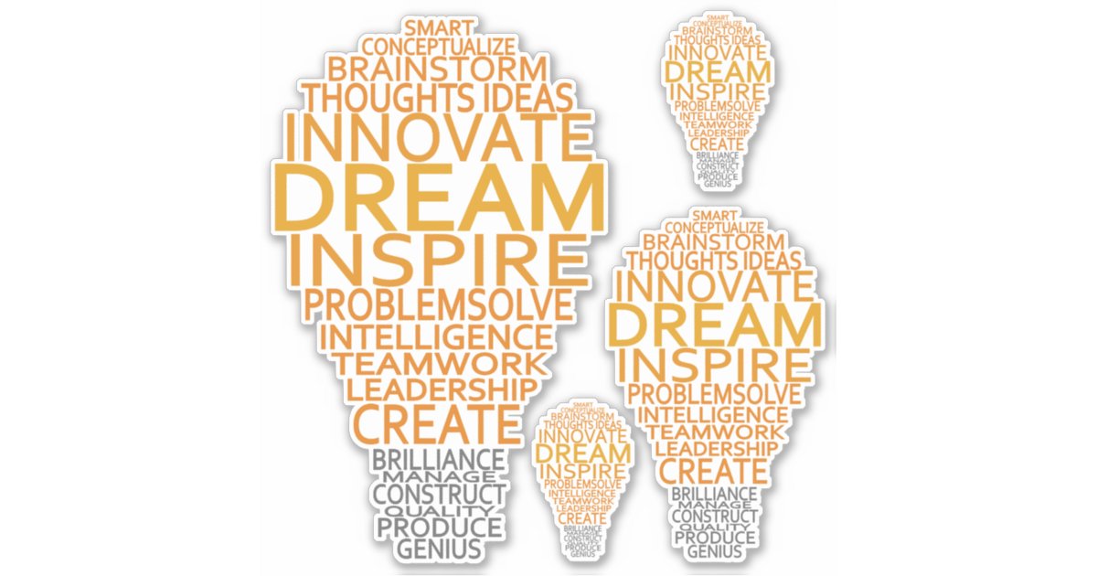 Inspirational Lightbulb stickers | Zazzle