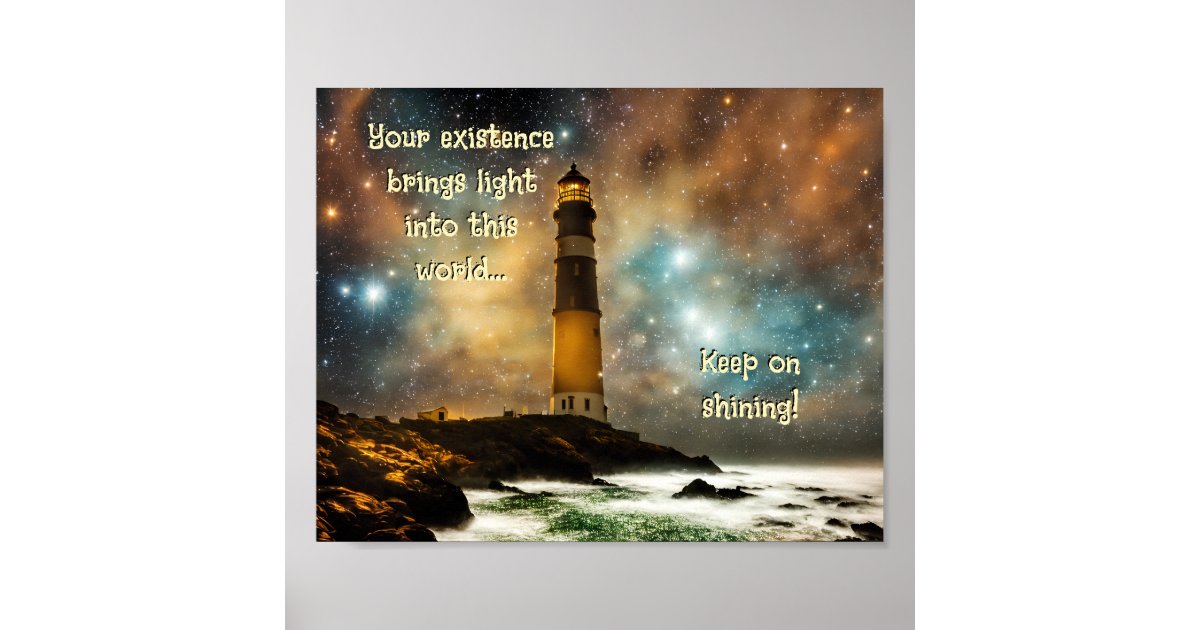 Inspirational Lighthouse Poster | Zazzle