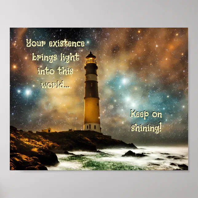 Inspirational Lighthouse Poster | Zazzle