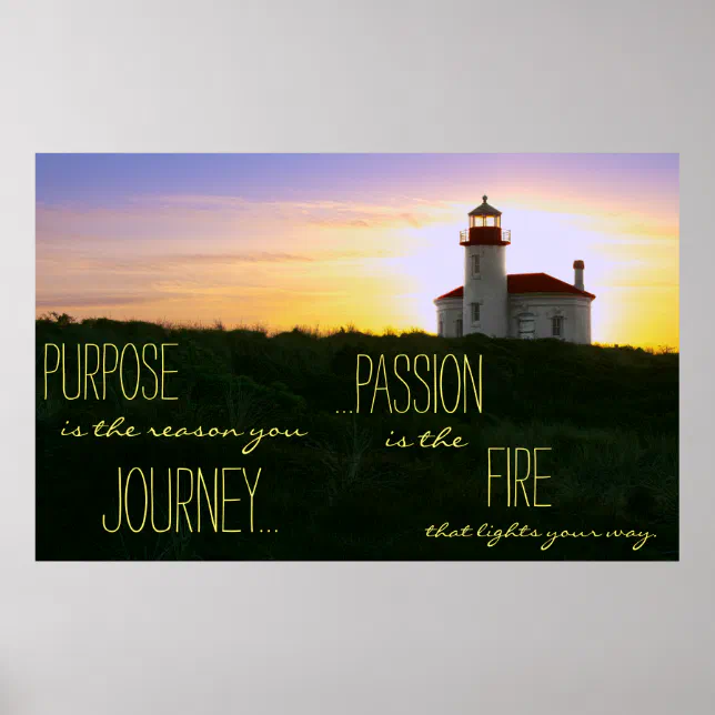 Inspirational Lighthouse Quote Poster | Zazzle