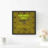 Inspirational Motivating Quote Typography Square Wall Clock | Zazzle