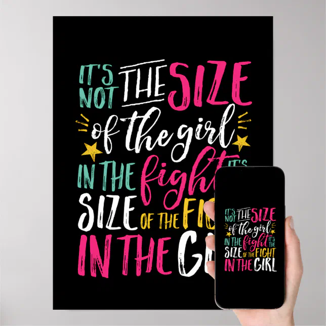 Inspirational Motivation Quote Strong Woman Girl Poster | Zazzle