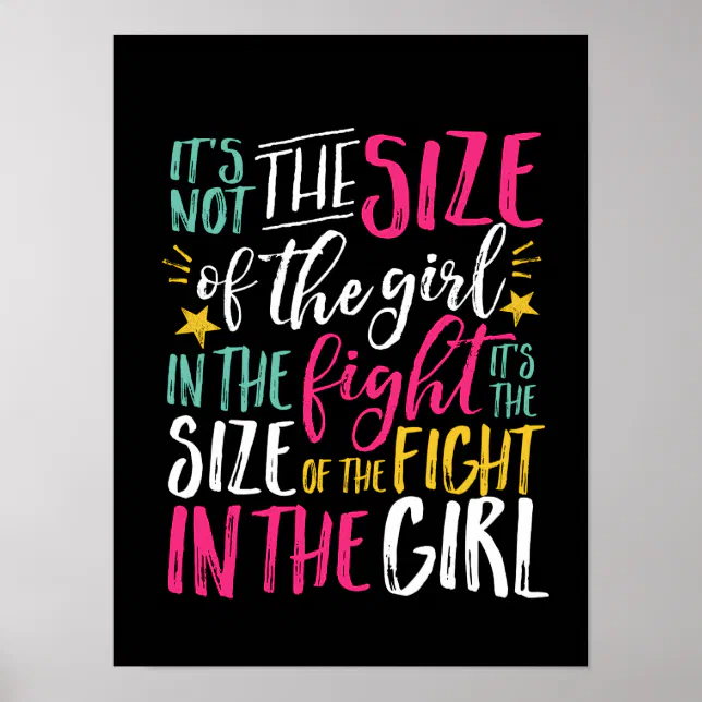 Inspirational Motivation Quote Strong Woman Girl Poster | Zazzle
