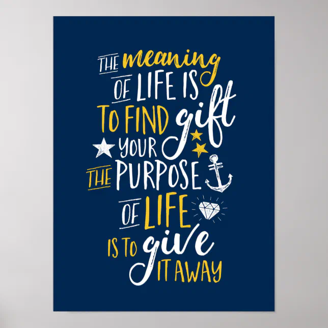 Inspirational Motivational Poster Life Quotes | Zazzle