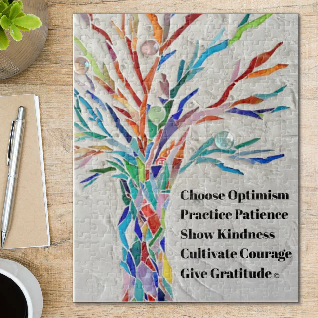 Inspirational Motivational Quote Tree Jigsaw Puzzle | Zazzle