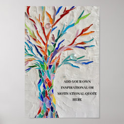 Inspirational Motivational Quote Tree Poster | Zazzle