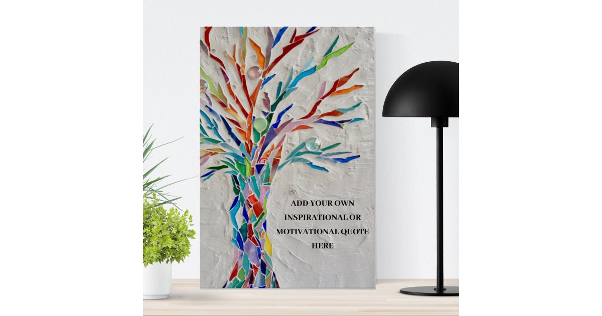 Inspirational Motivational Quote Tree Poster | Zazzle