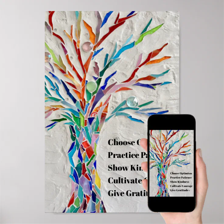 Inspirational Motivational Quote Tree Poster | Zazzle