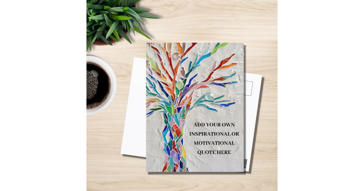 Inspirational Motivational Tree Postcard | Zazzle