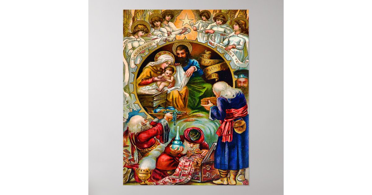 Inspirational Nativity Scene Poster | Zazzle