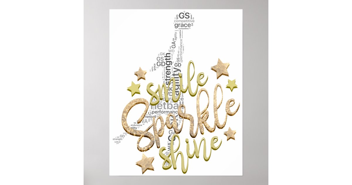 Inspirational Netball Quote Poster | Zazzle.com