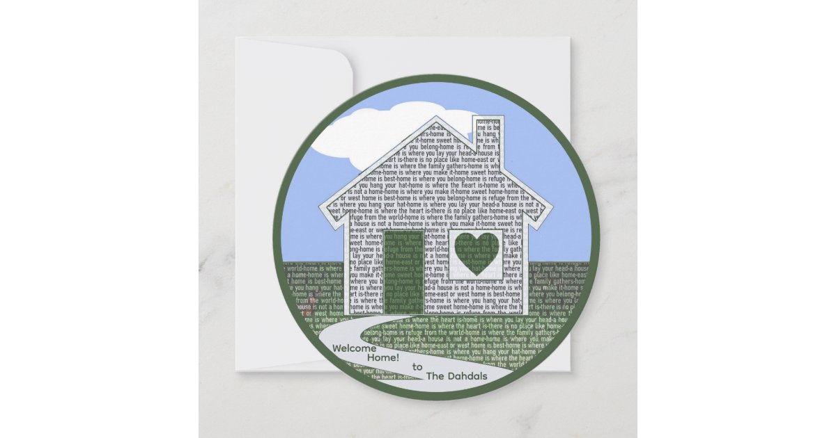 Inspirational Personalized Round Homeowner Card | Zazzle