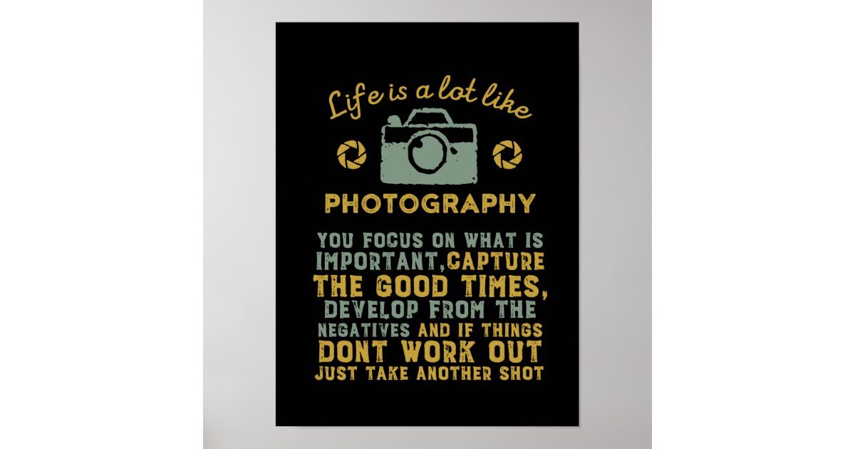 Inspirational Photographer Develop From Negative Poster | Zazzle