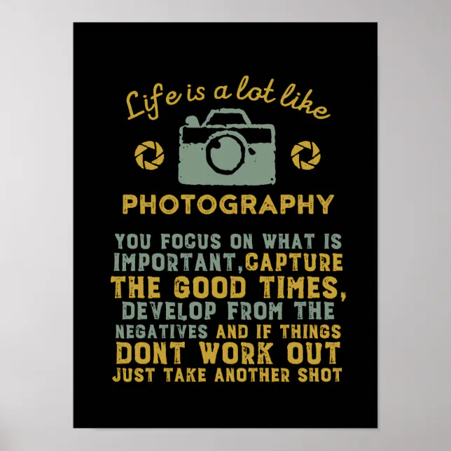 Inspirational Photographer Develop From Negative Poster | Zazzle