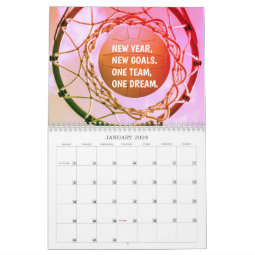 Inspirational Pictures and Quotes Netball 2023 Calendar | Zazzle