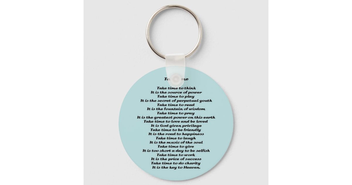 Inspirational Poem Keychain | Zazzle