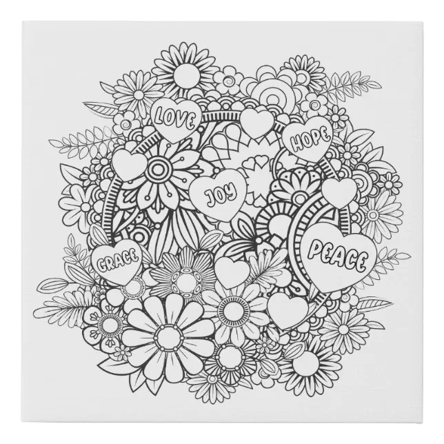 positive words coloring book