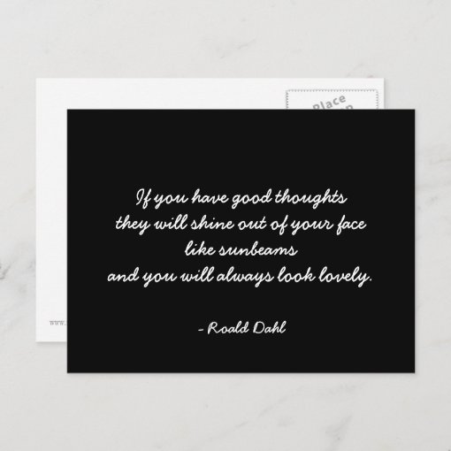 Inspirational Postcard quote | Zazzle