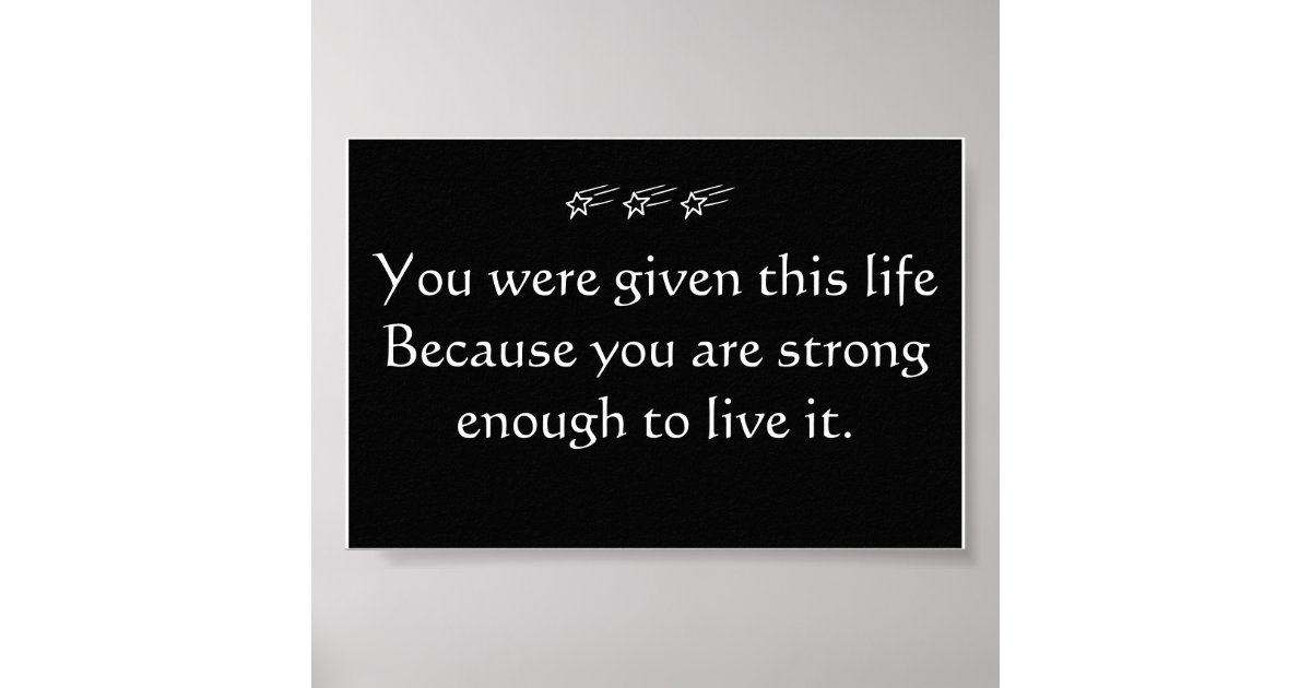 Inspirational Poster - Life | Zazzle