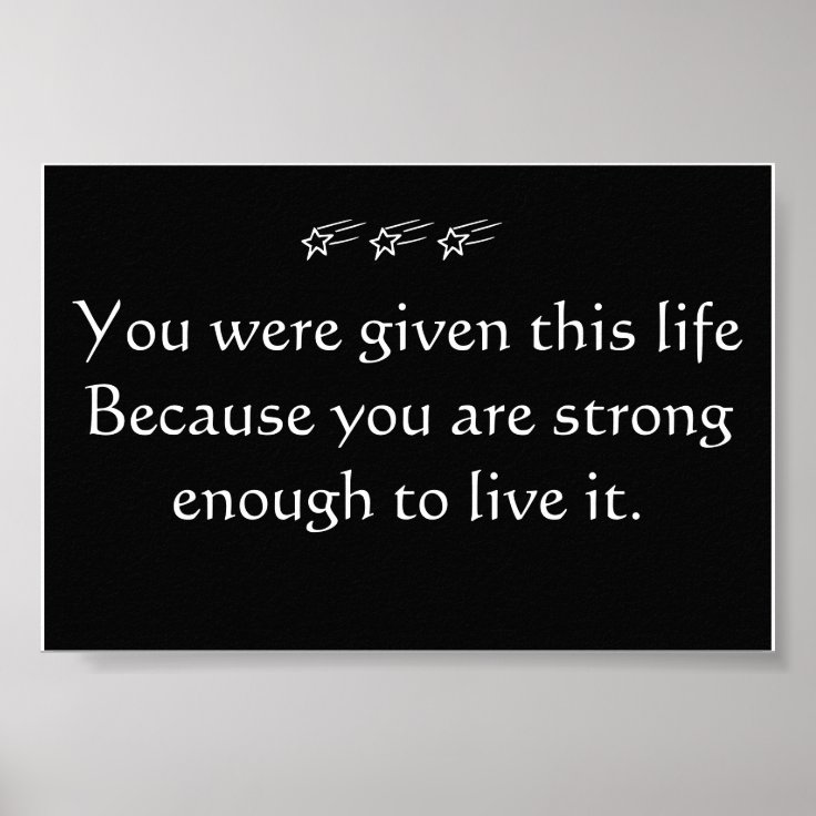 Inspirational Poster - Life | Zazzle